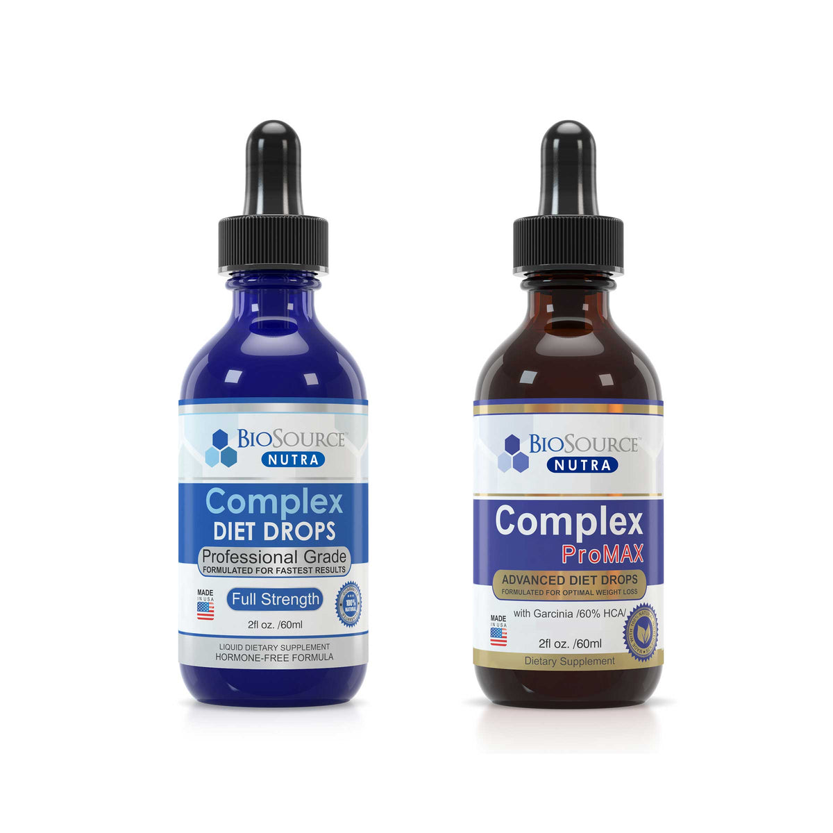 Just Diet Drops For 1 Person (Option 1 - Short Round) – BioSource Nutra